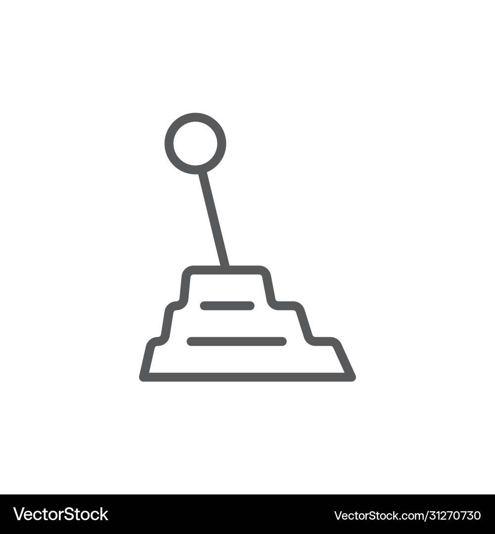 Car transmission icon symbol isolated on white Vector Image
