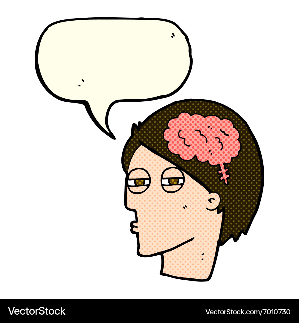 Cartoon man thinking carefully with speech bubble Vector Image