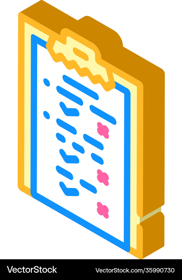 Check list or questionnaire call center isometric Vector Image