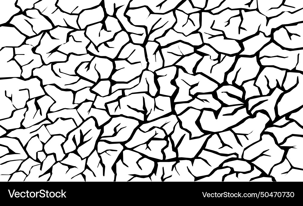 Hand drawn desert earth soil crack Royalty Free Vector Image