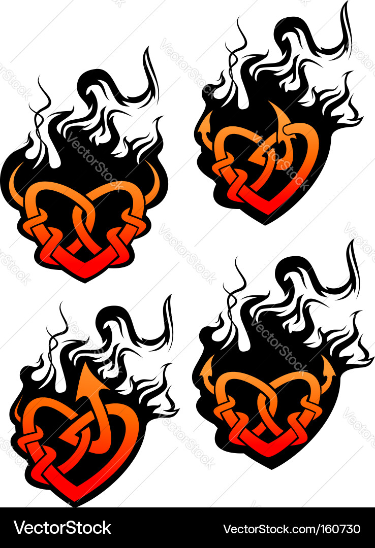 Heart tattoos Royalty Free Vector Image - VectorStock