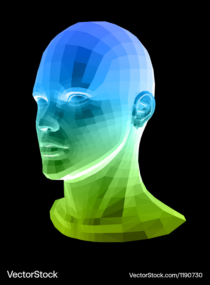 Human head abstract Royalty Free Vector Image - VectorStock