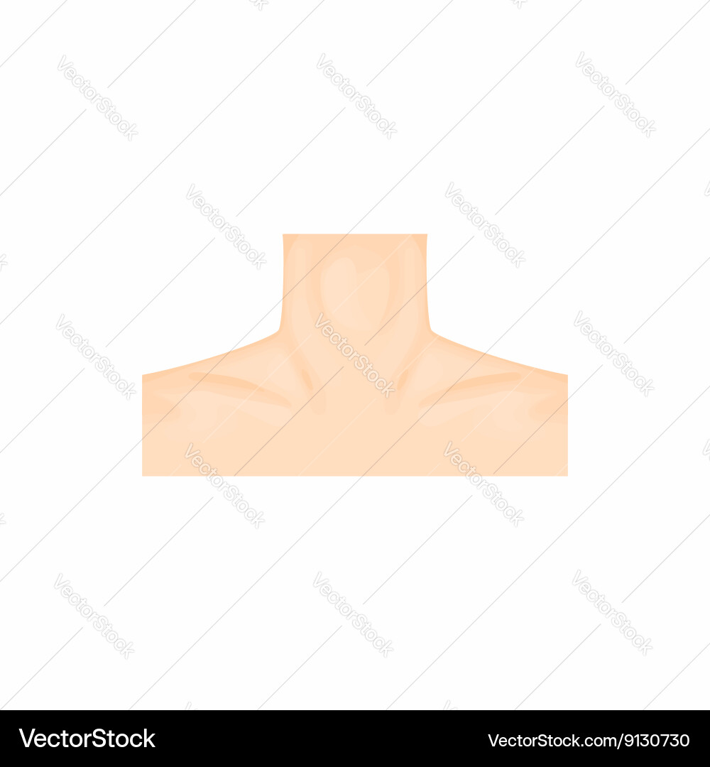 Human neck icon in cartoon style Royalty Free Vector Image