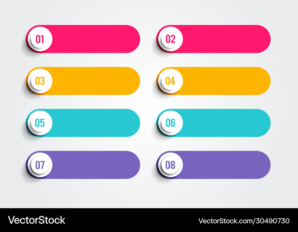 Information graphic bullet points option set Vector Image