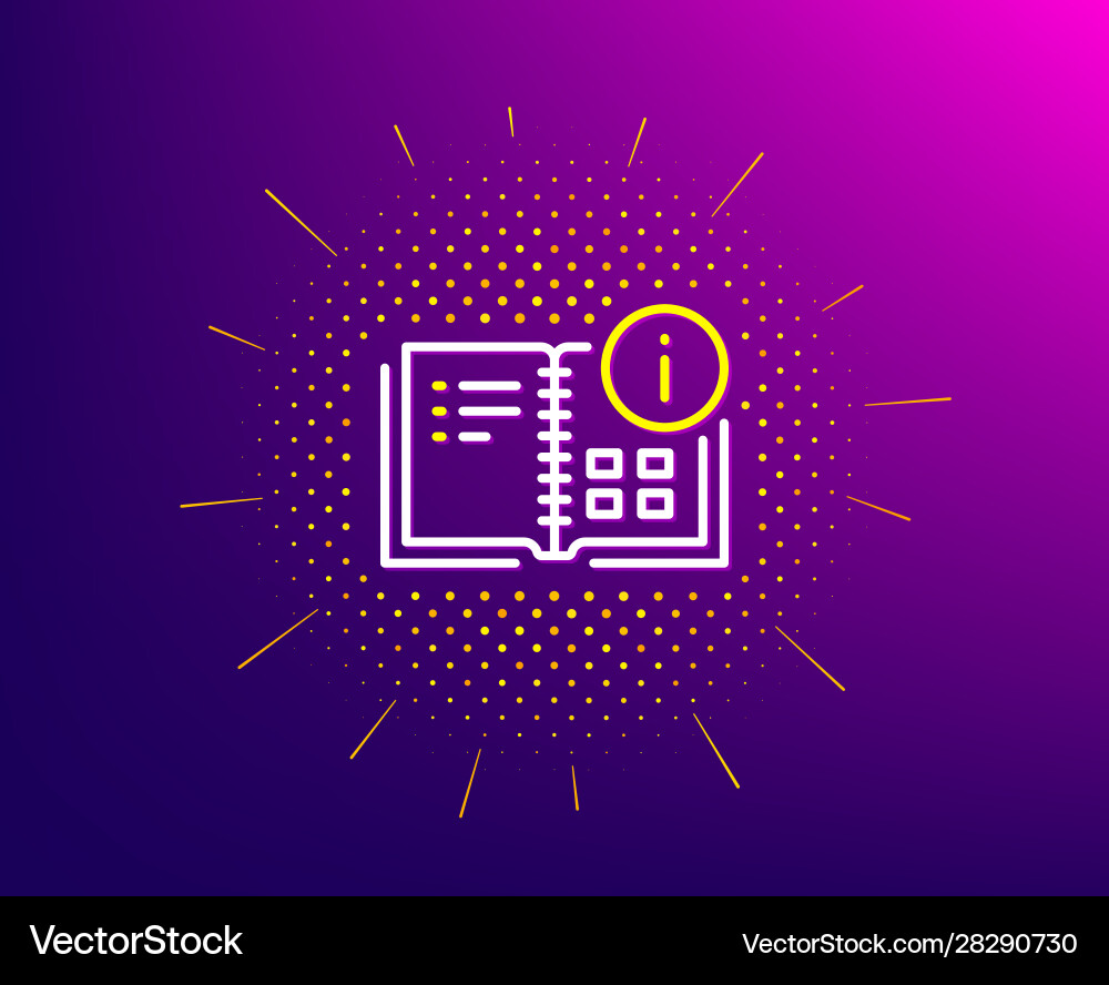 Instruction info line icon technical information Vector Image