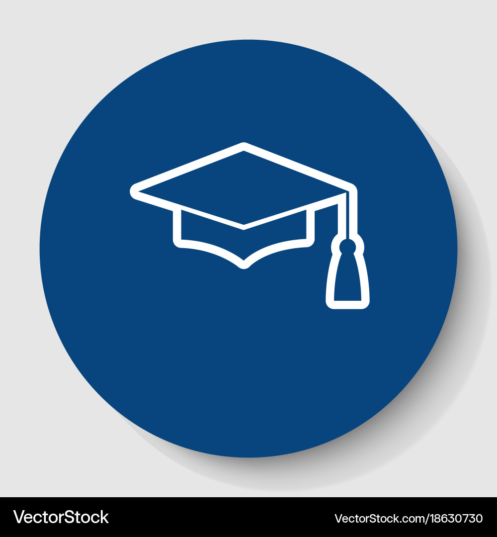 Mortar board or graduation cap education symbol Vector Image