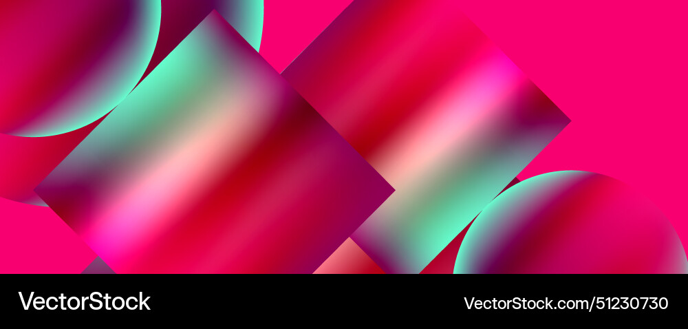 Neon color abstract geometric shapes background Vector Image
