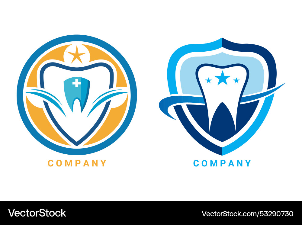 Strong professional dental logo Royalty Free Vector Image
