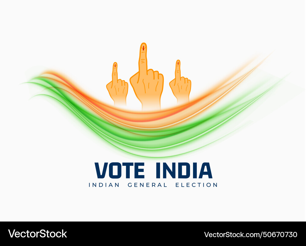 Vote for india general election background Vector Image