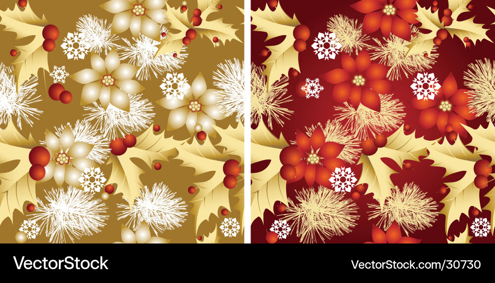 Winter Festive Snowflake Pattern Royalty Free Vector Image
