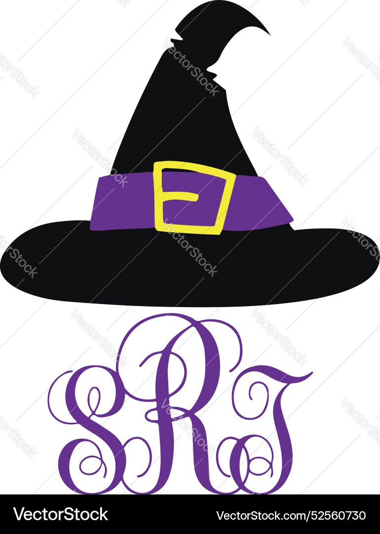 Witch hat halloween boo Royalty Free Vector Image