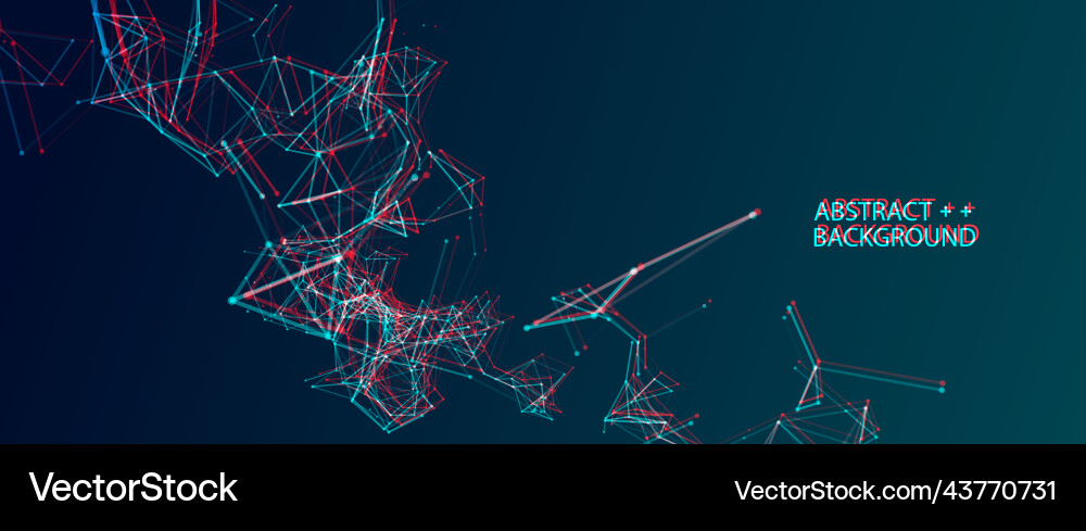 Abstract polygonal science background Royalty Free Vector