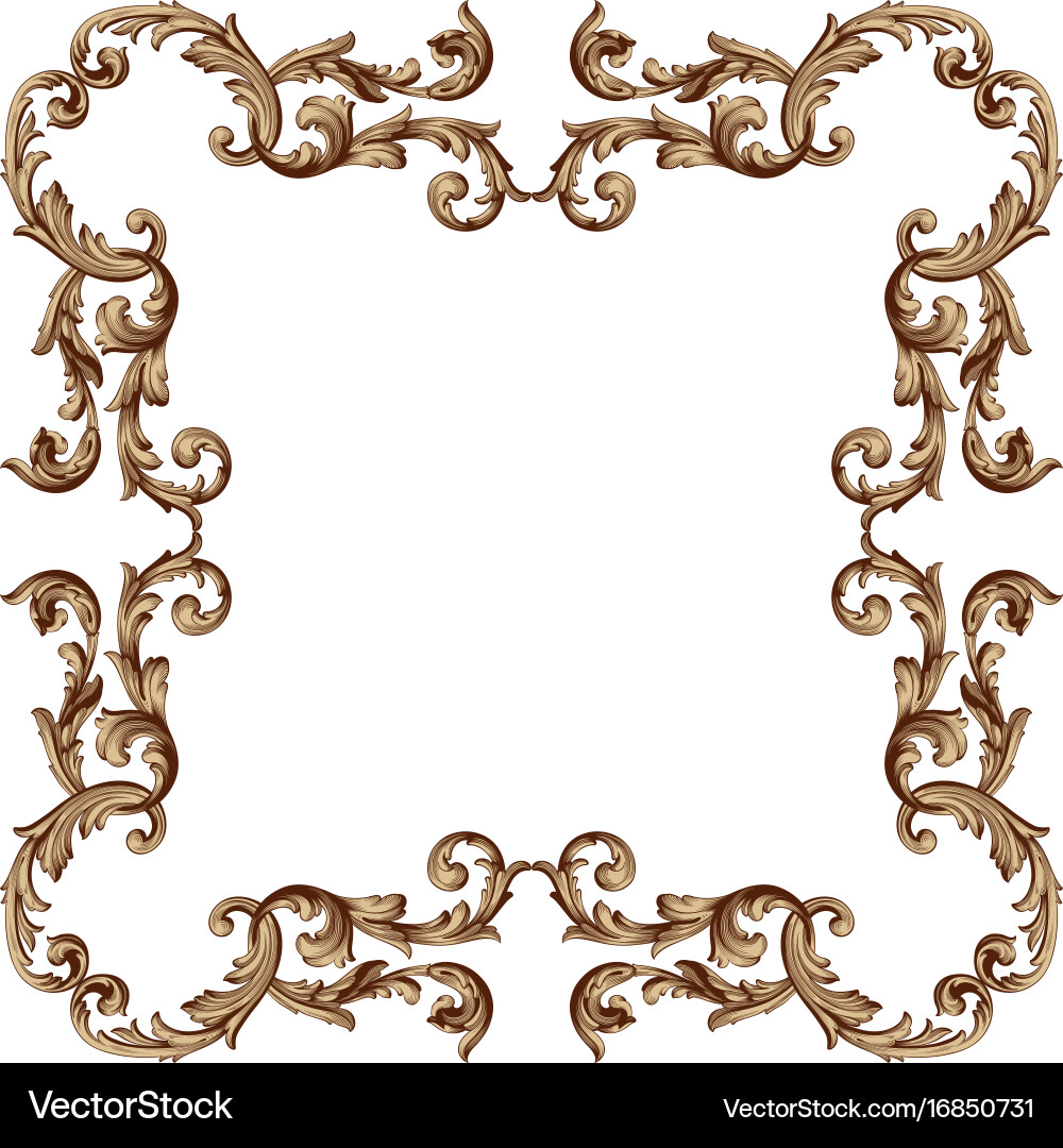 Baroque of vintage elements for design Royalty Free Vector