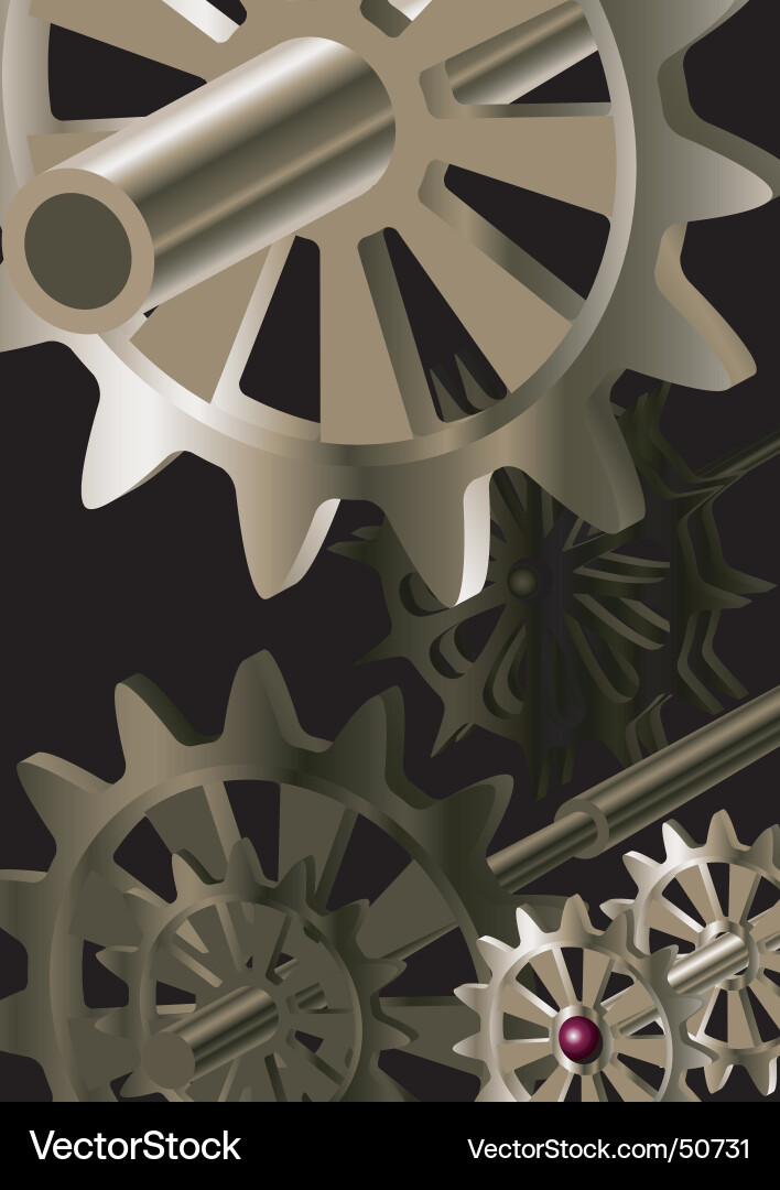 Clockworks bronze Royalty Free Vector Image - VectorStock