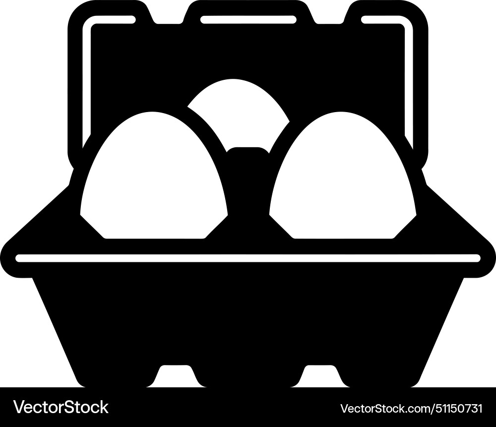 Egg carton icon Royalty Free Vector Image - VectorStock