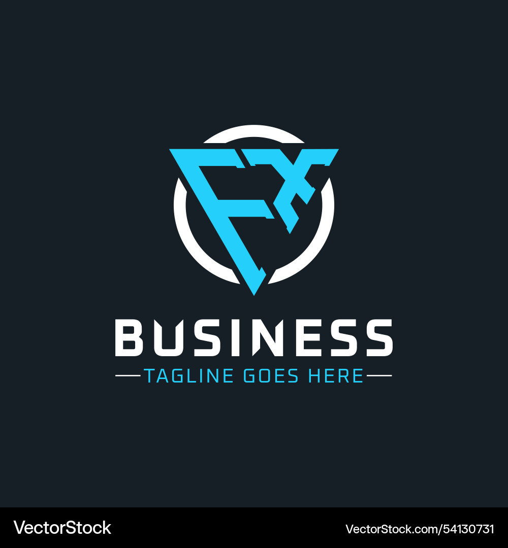 Fx monogram modern initials letter logo design Vector Image