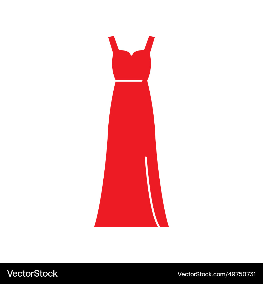 Red dress icon logo image Royalty Free Vector Image