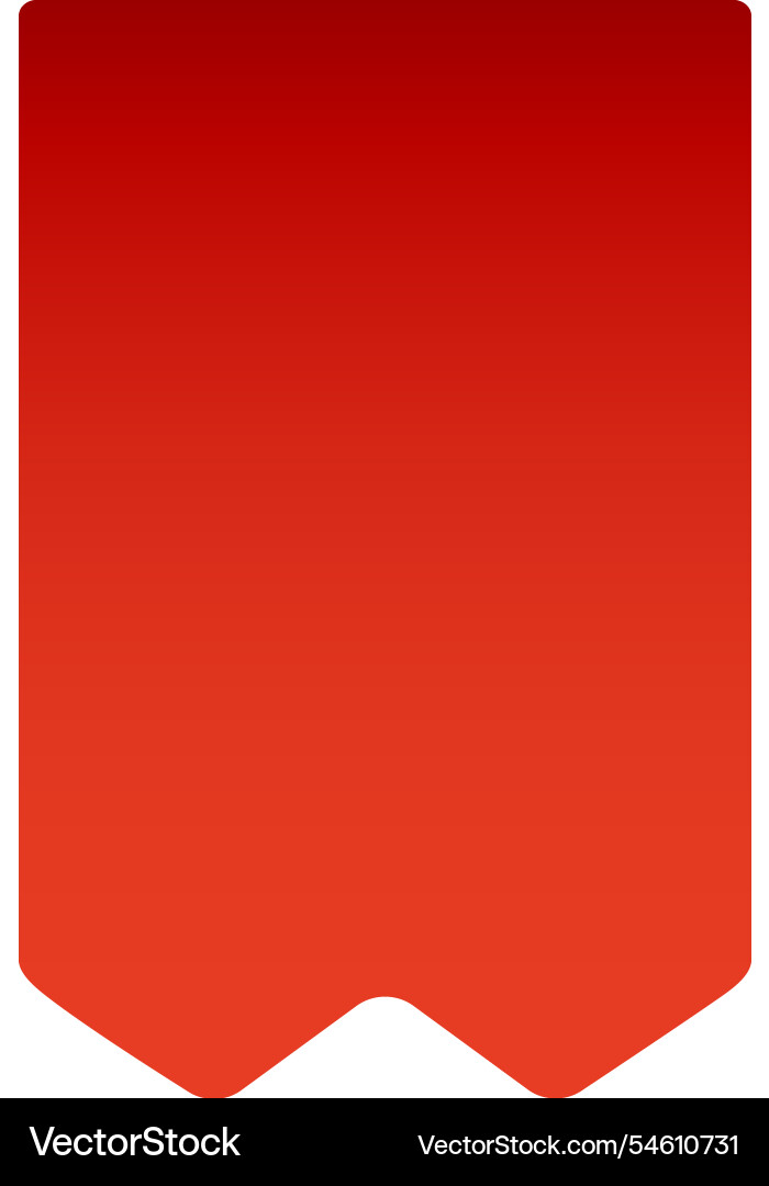 Red Gradienten-Buchmarke mit wavy Unterkante Vektorbild