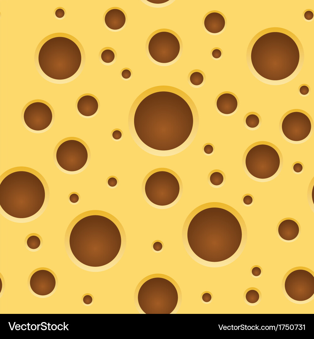 Seamless cheese pattern texture Royalty Free Vector Image