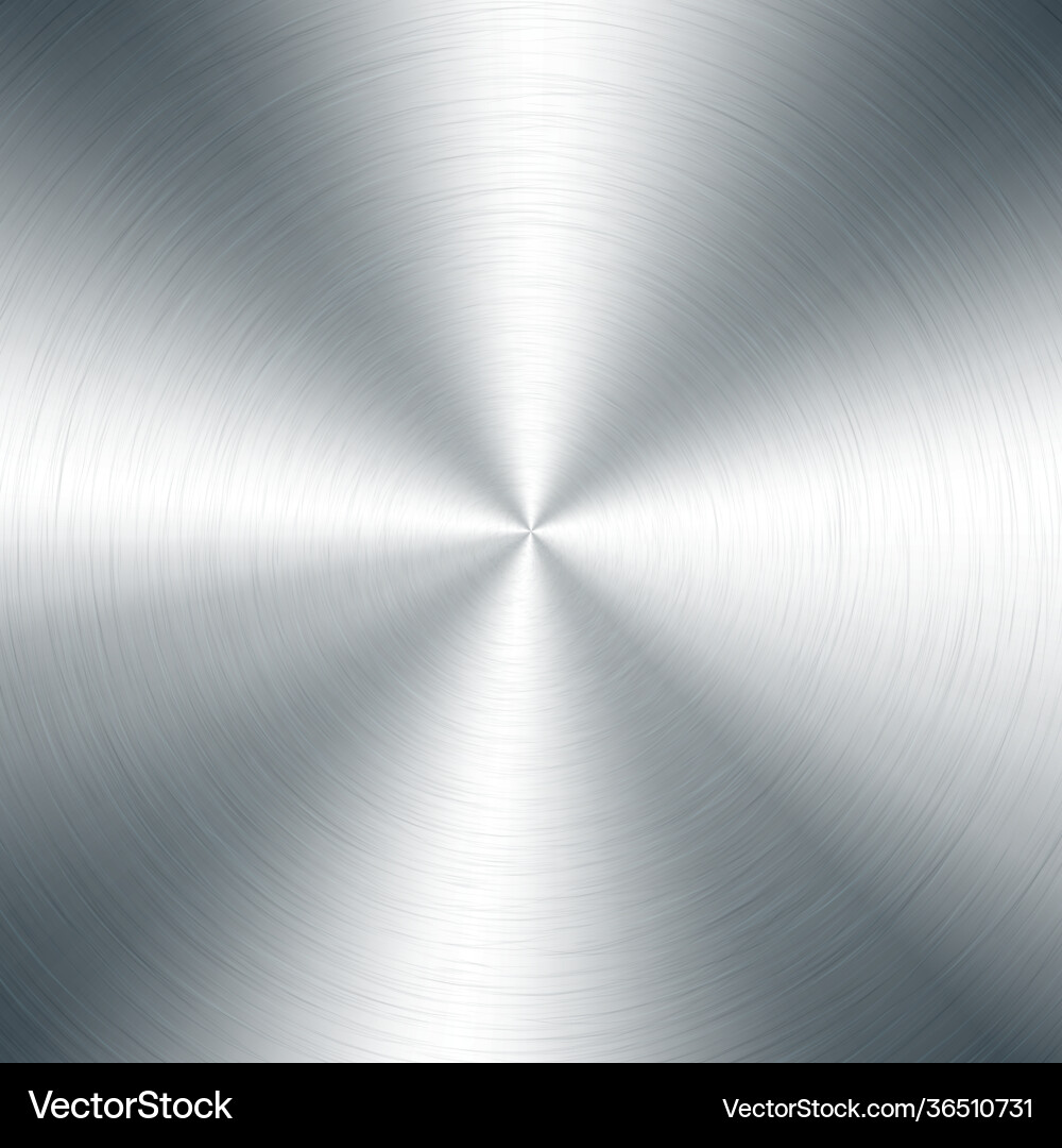 Silver metallic radial gradient with scratches Vector Image
