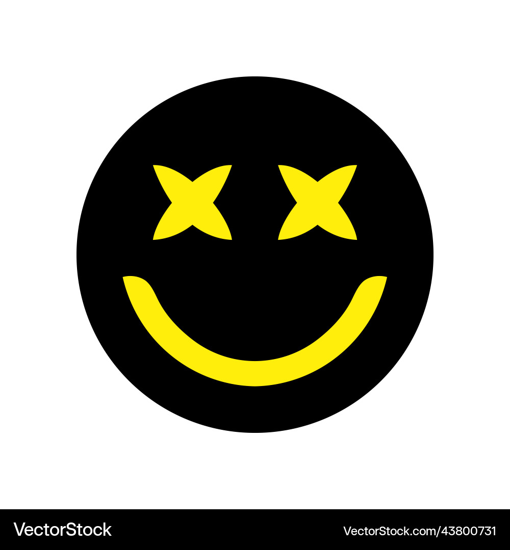 Smiley with crossed eyes dizzy face icon Vector Image