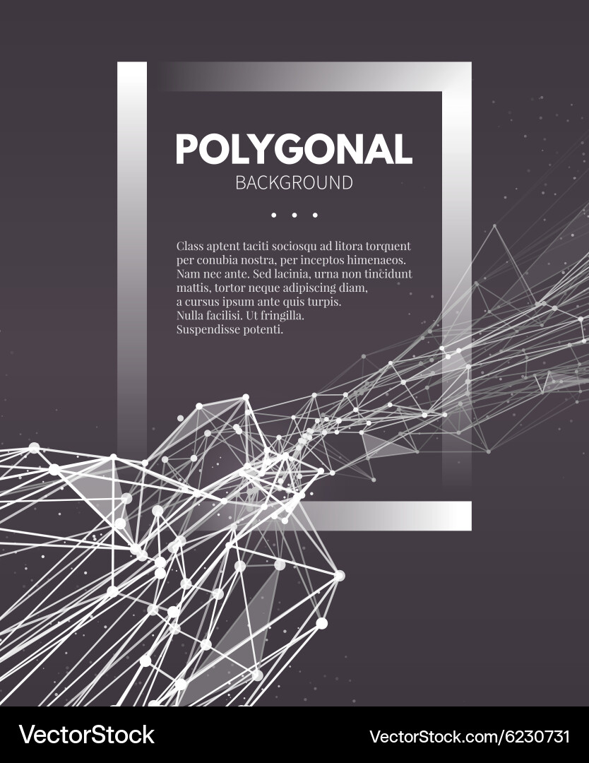 Wireframe mesh polygonal background wave Vector Image