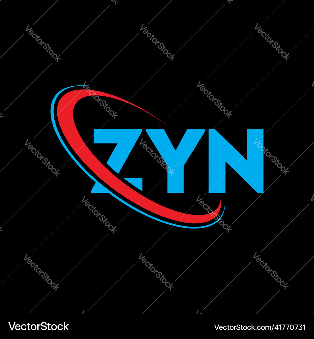 Zyn logo letter design Royalty Free Vector Image