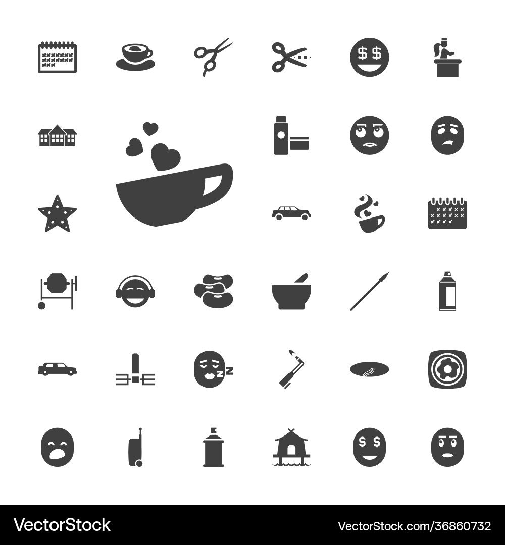 33 clipart icons Royalty Free Vector Image - VectorStock