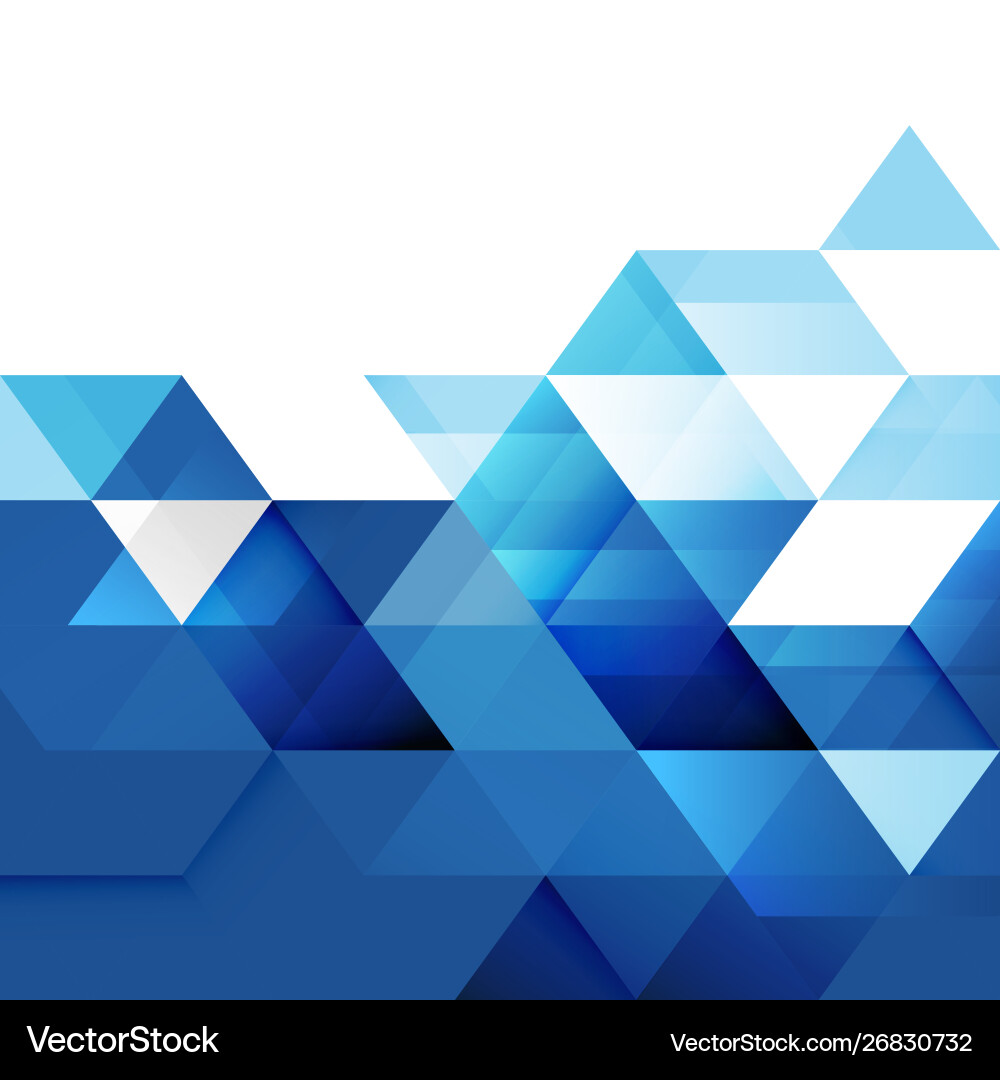 Abstract blue tone geometric layout template Vector Image