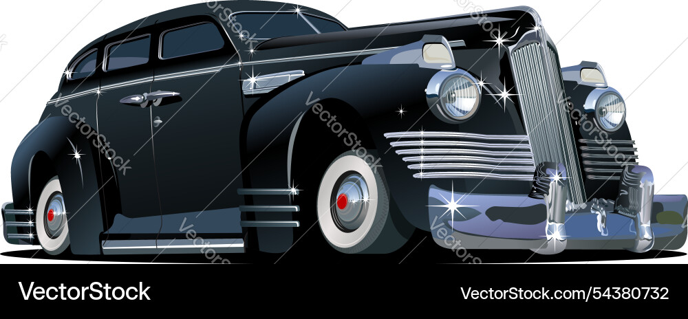 Cartoon retro car Royalty Free Vector Image - VectorStock