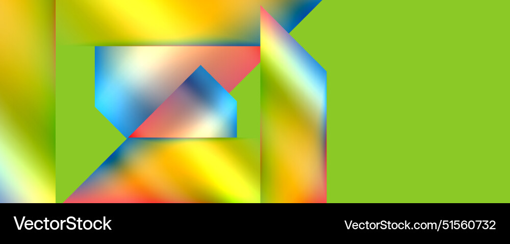 Colorful metallic geometric shapes Royalty Free Vector Image