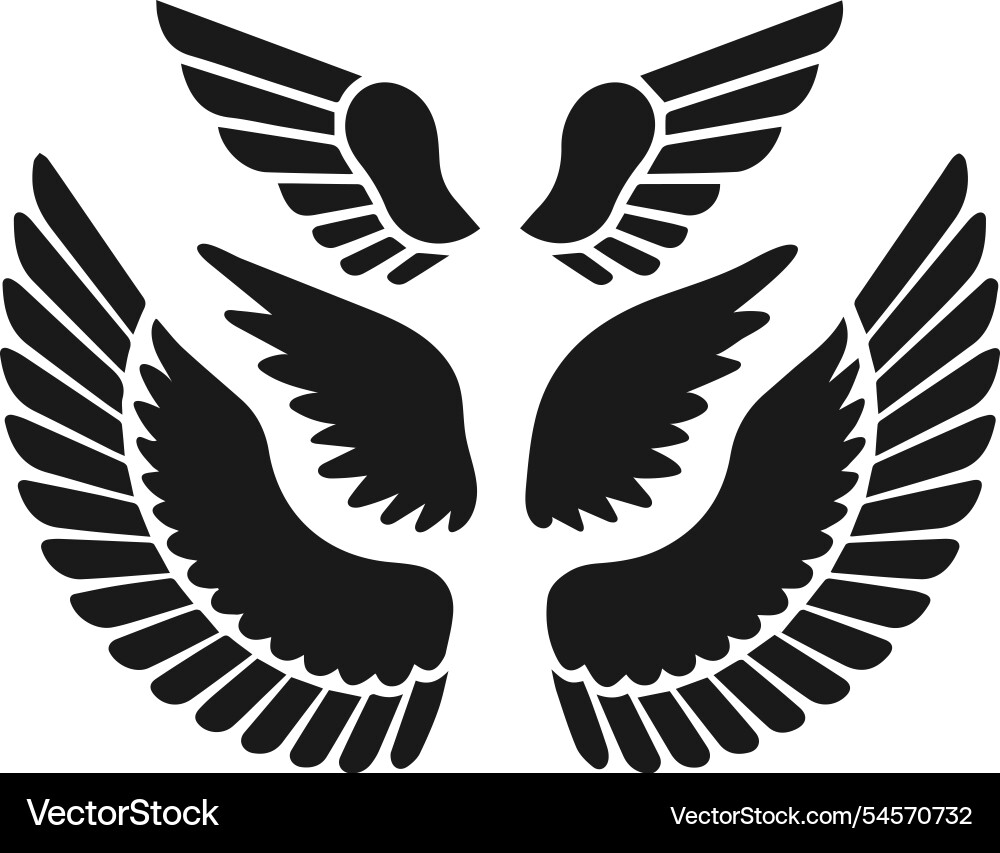Fantasy angel and bird wing Royalty Free Vector Image