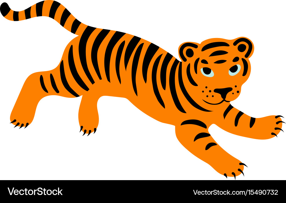 Jumping tiger Royalty Free Vector Image - VectorStock