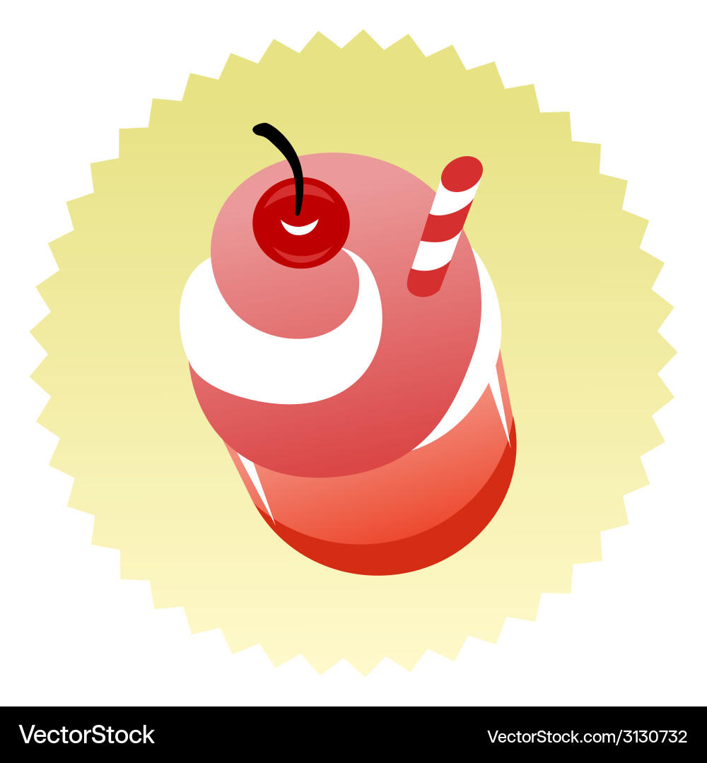 Milkshake sign Royalty Free Vector Image - VectorStock