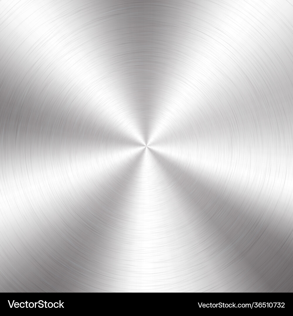 Silver metallic radial gradient with scratches Vector Image