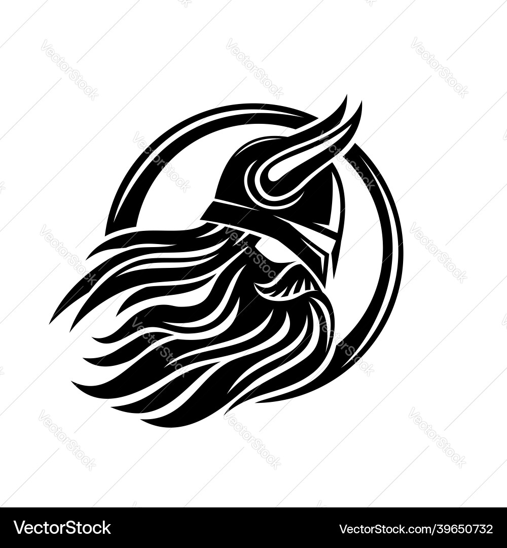 Viking icon on white background Royalty Free Vector Image
