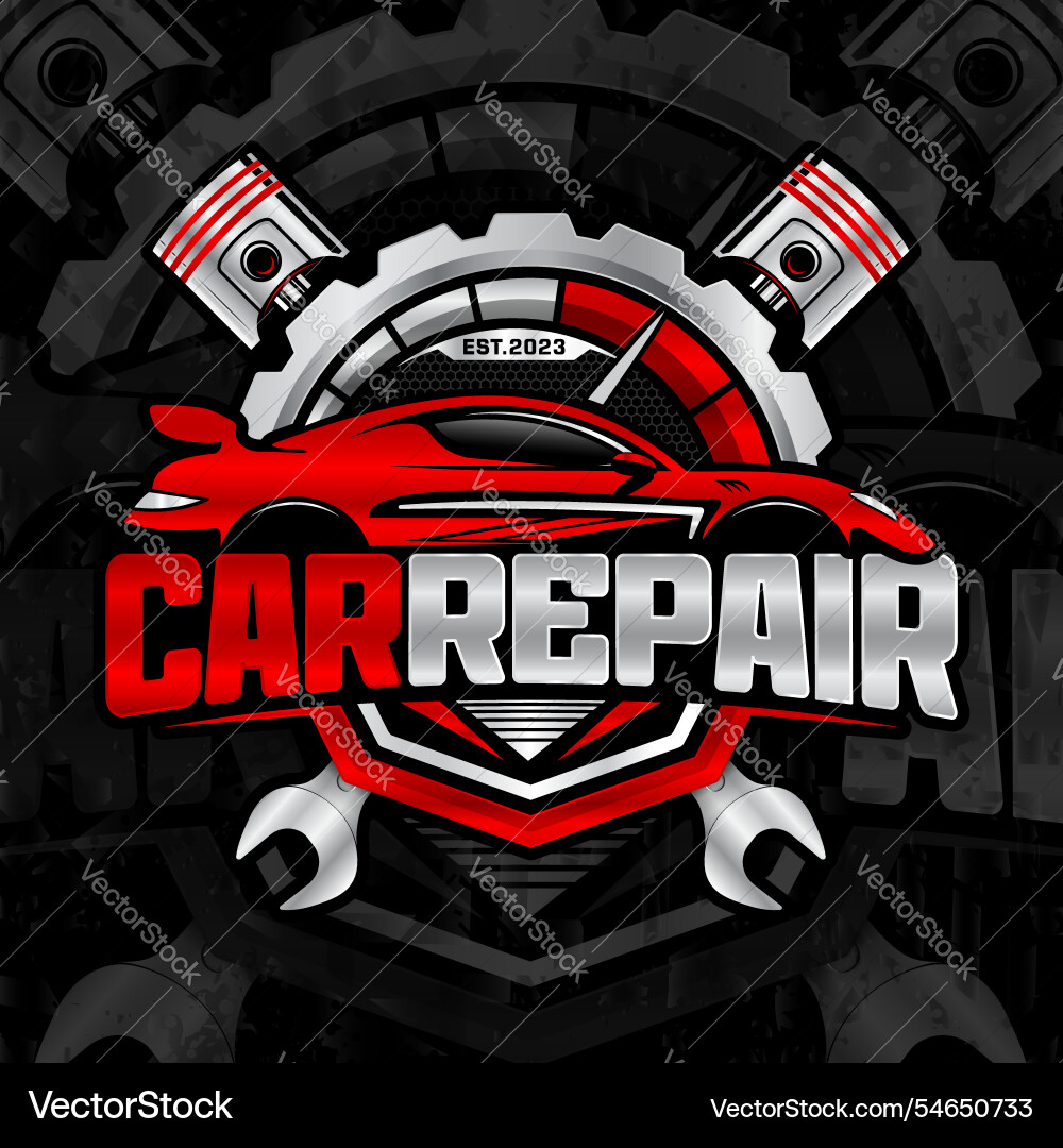 Auto repair service logo design template Vector Image