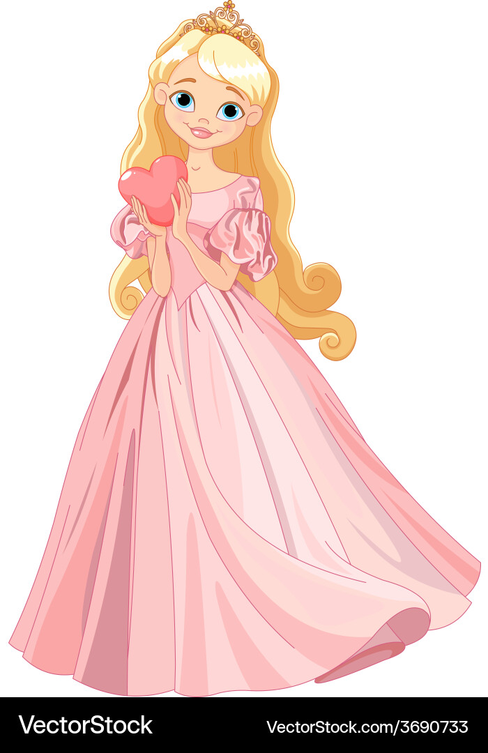 Beautiful Princess Royalty Free Vector Image Vectorstock