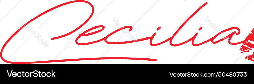 Cecilia i love you Royalty Free Vector Image - VectorStock