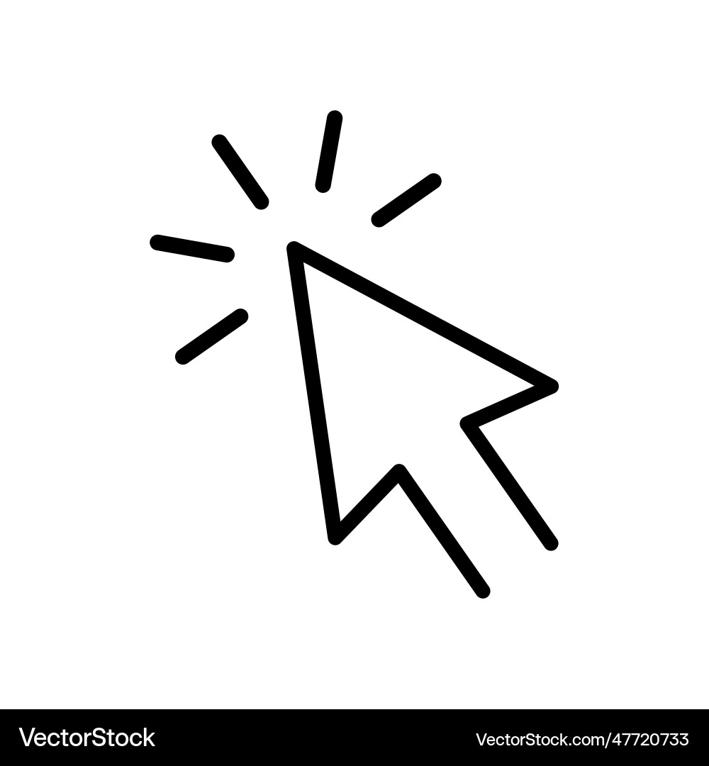 Click icon for web and app design easily editable Vector Image