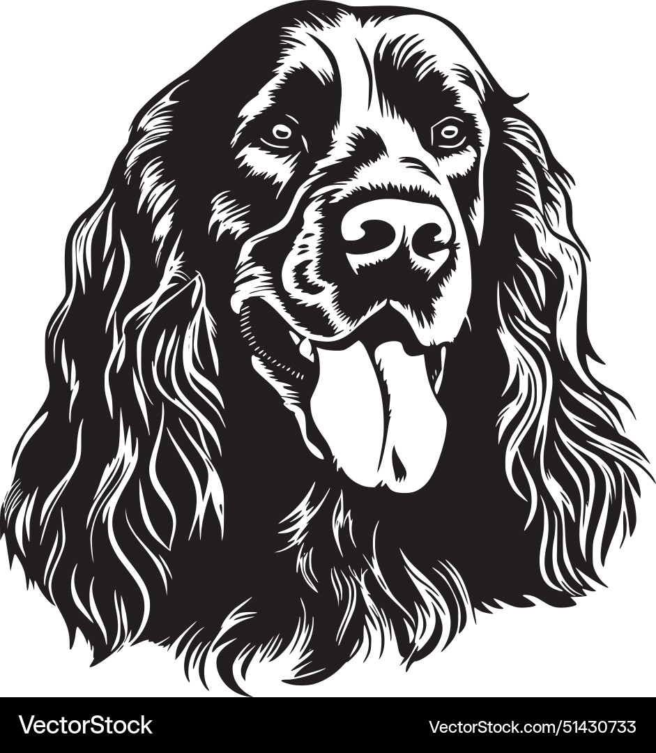 Cocker spaniel - minimalist and flat logo Vector Image