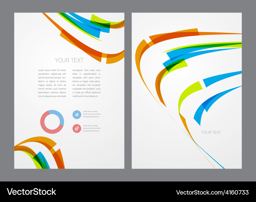 Flyer design template Royalty Free Vector Image