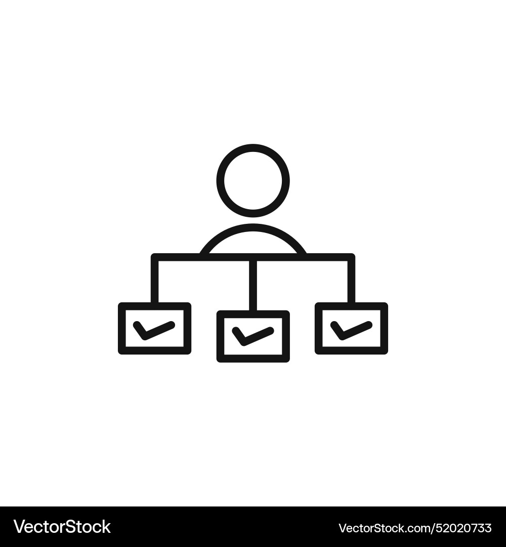 Priority icon outline collection in black Vector Image