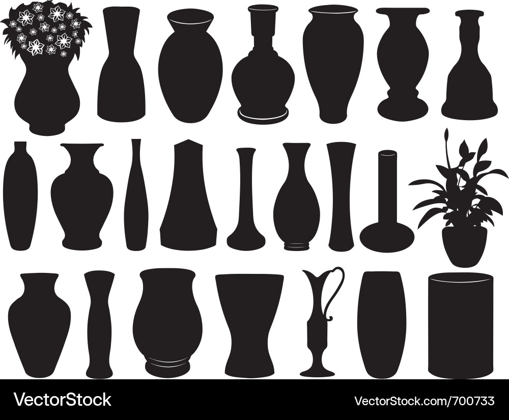 Vase set Royalty Free Vector Image - VectorStock