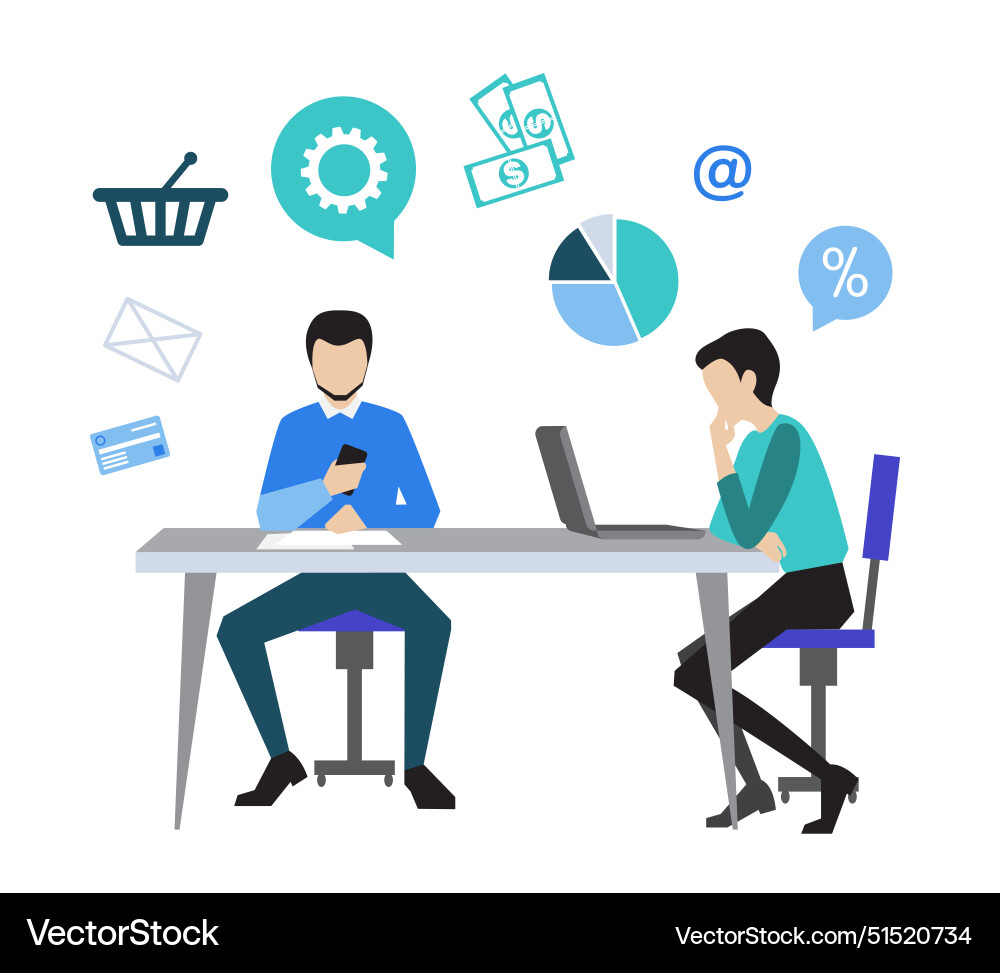 Business process with profit concept Royalty Free Vector