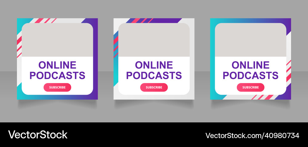 Businessmen interview podcast web banner design Vector Image