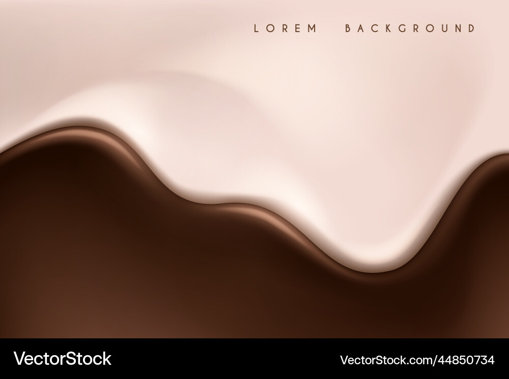 Chocolate and milk wavy background Royalty Free Vector Image
