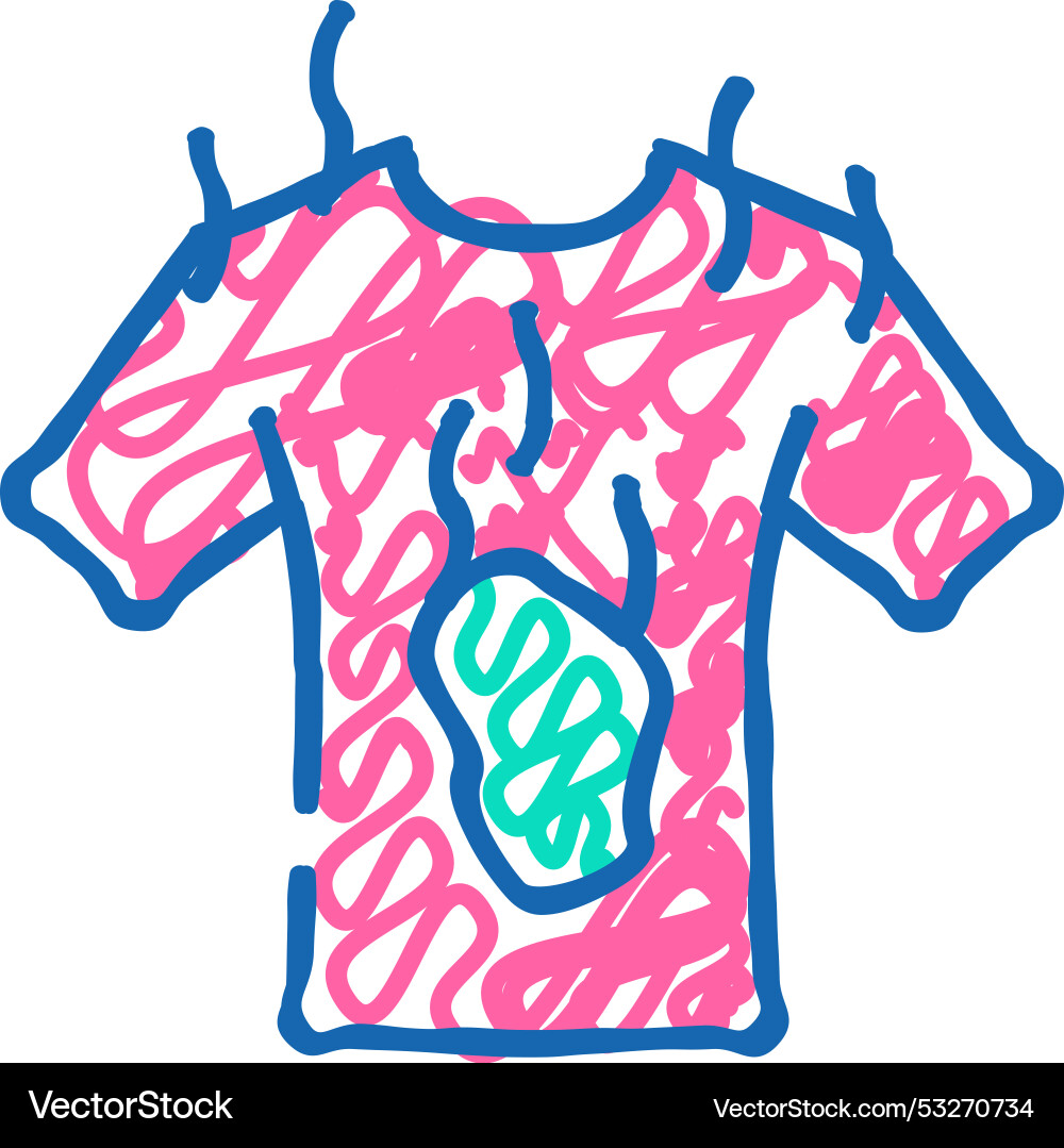 Dirty clothes smell icon doodle Royalty Free Vector Image