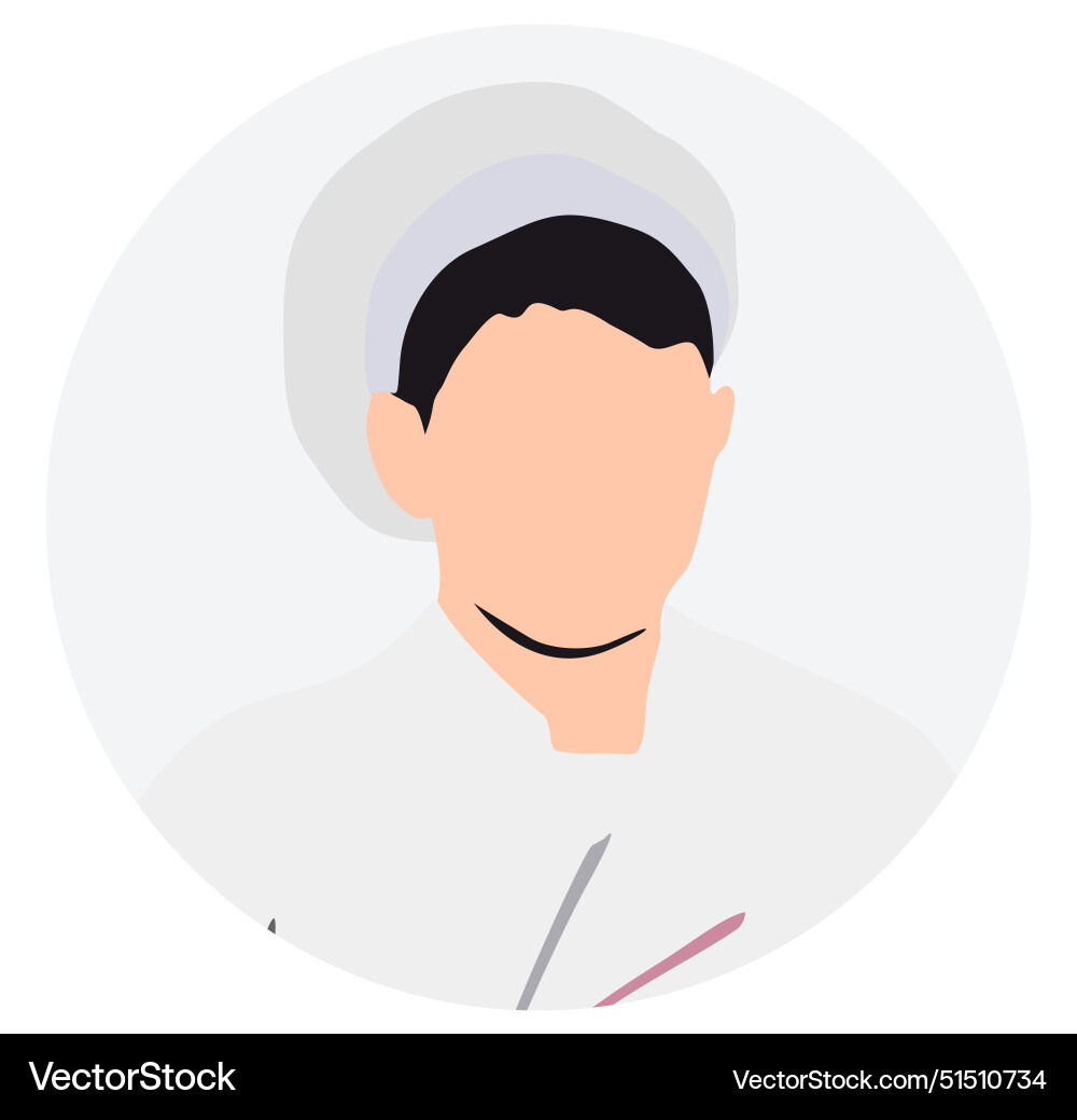 Faceless chef portrait Royalty Free Vector Image