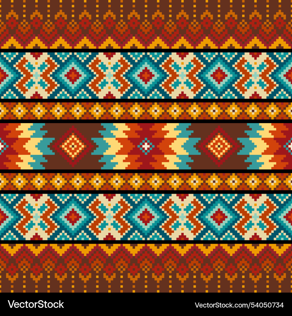 Geometric tribal pattern Royalty Free Vector Image